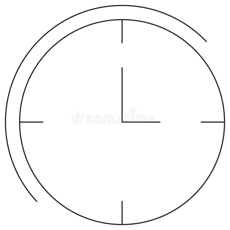 Icon of a Minimalistic Clock with a Partial Circular Outline Stock ...