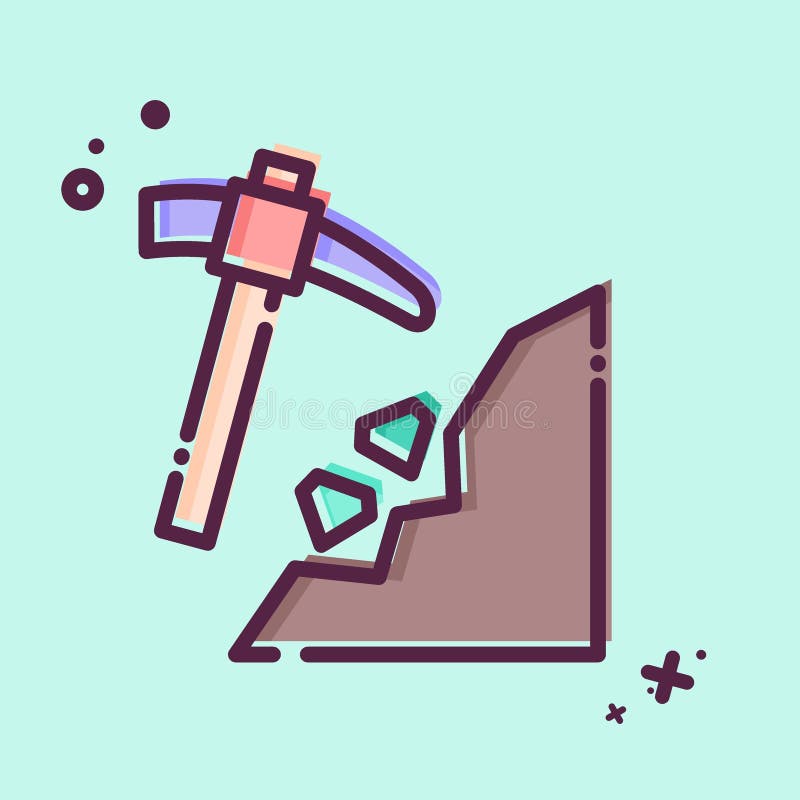 Icon Mining. Related To Mining Symbol. MBE Style. Simple Design ...