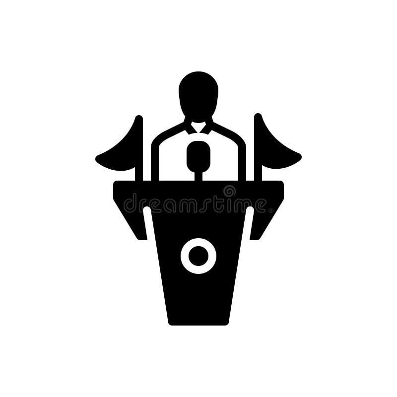 Black Solid Icon for Minister, Undersecretary and Adviser Stock Vector ...