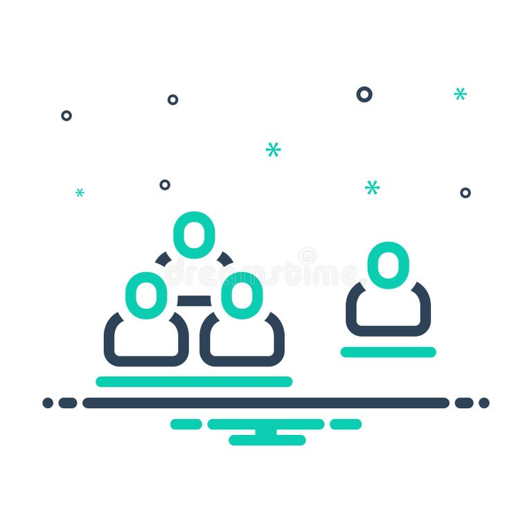 Mix Icon for Minority, Opposition and Group Stock Illustration ...