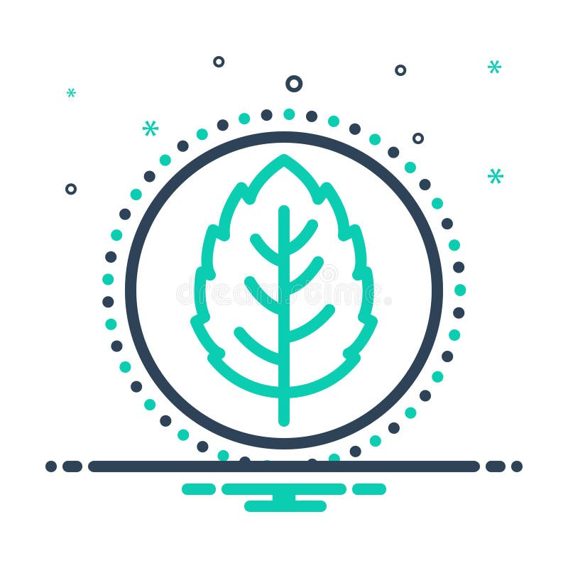 Mix Icon for Mint, Peppermint and Mentha Stock Vector - Illustration of ...