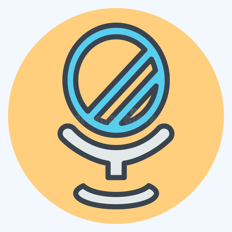 Icon Mirror 1 - Color Mate Style - Simple Illustration, Editable Stroke ...