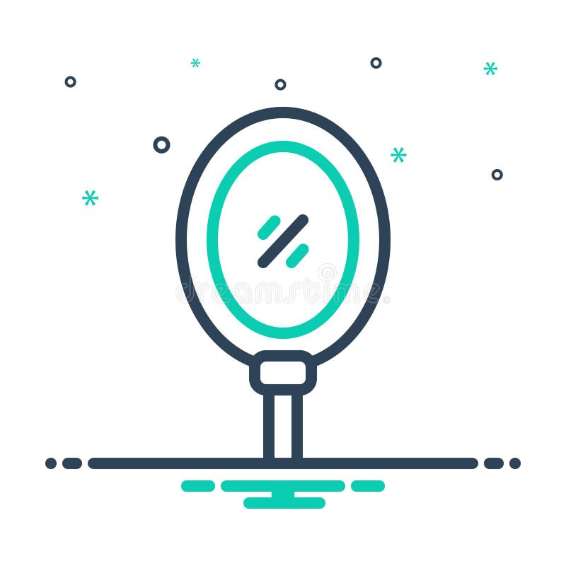 Mix Icon for Mirror, Reflector and Makeup Stock Vector - Illustration ...