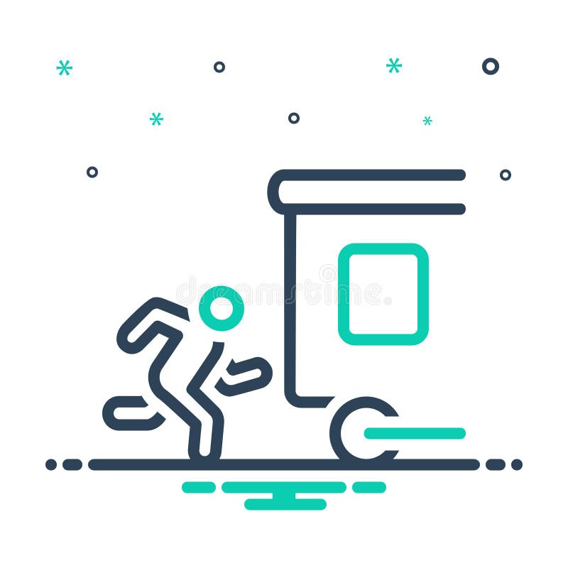 Mix Icon for Missed, Leave and Gone Stock Illustration - Illustration ...