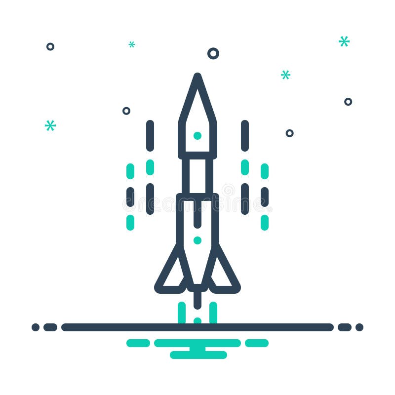 Mix Icon for Missile, Projectile and Launch Stock Vector - Illustration ...
