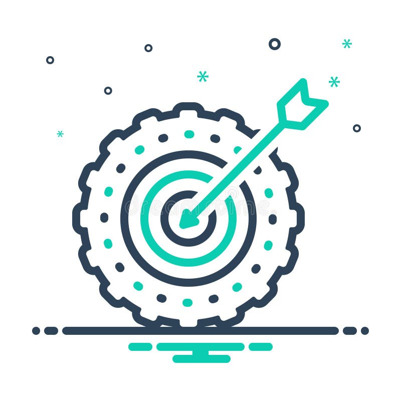 Mix Icon for Mission, Arrow and Center Stock Vector - Illustration of ...
