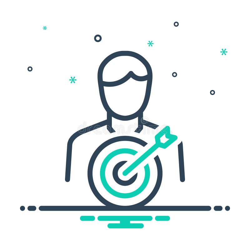 Mix Icon for Mission, Task and Aim Stock Vector - Illustration of ...