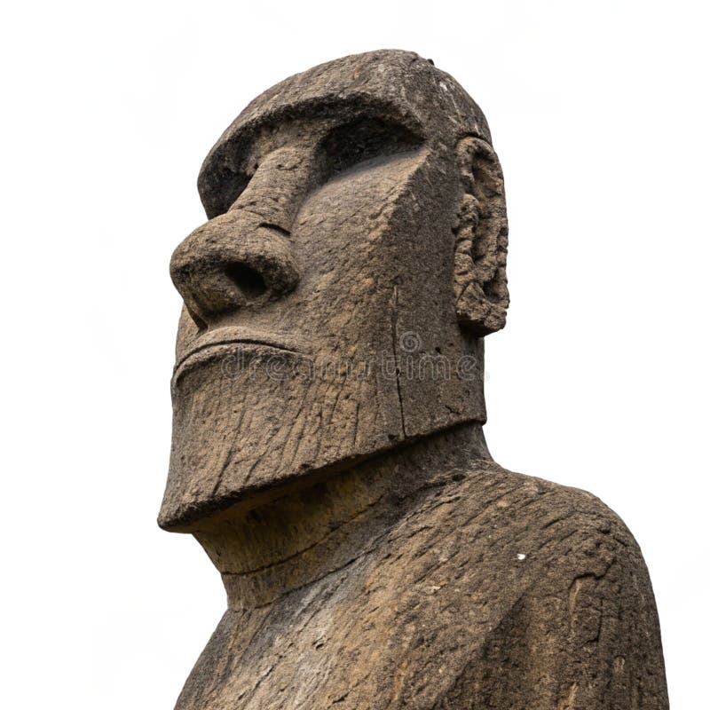 Moai Easter Island Icon Isolated on White Background Stock Illustration ...