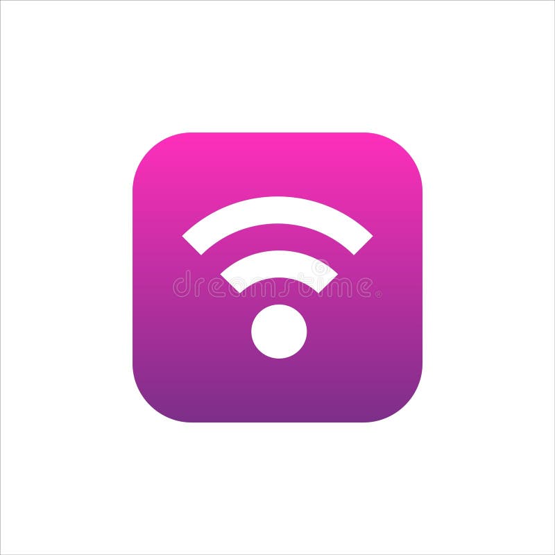Icon for Mobile Application. Wifi Connection Logo with Gradient Stock ...