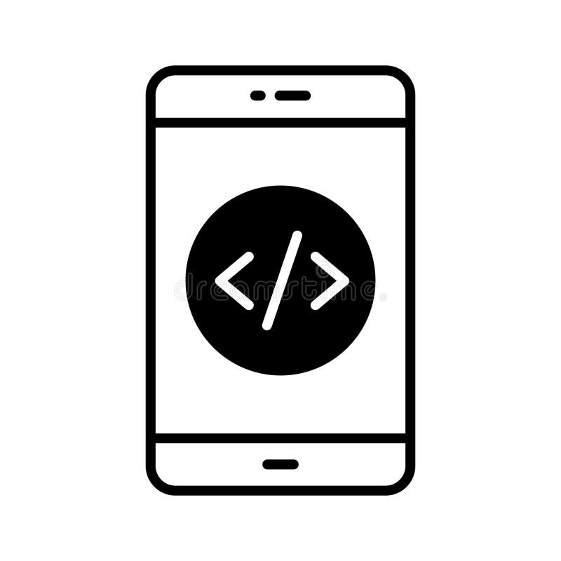 An Icon of Mobile Coding in Modern Style, Easy To Use Icon Stock Vector ...