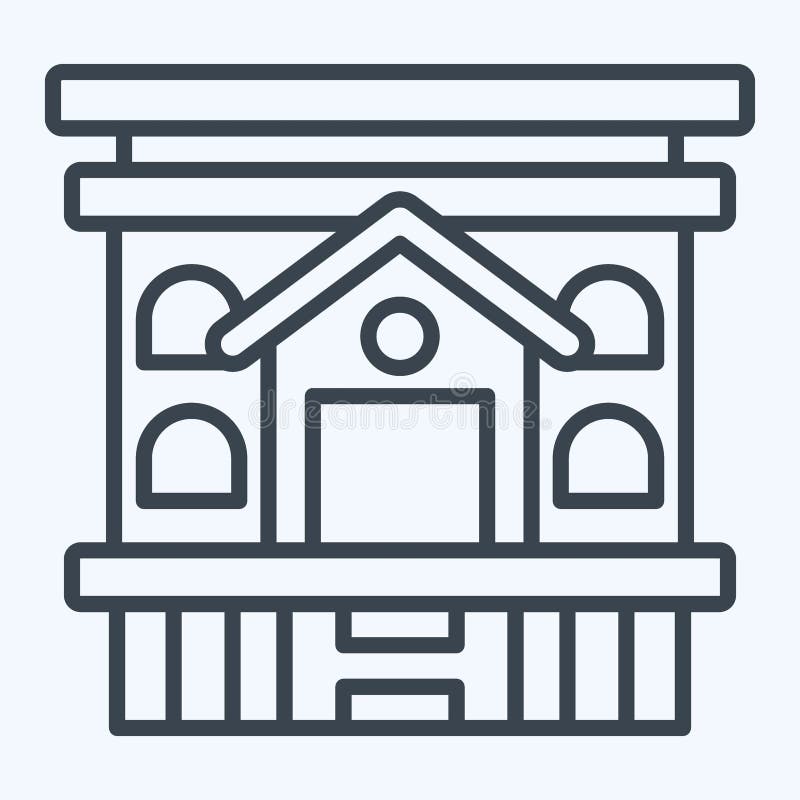 Icon Mobile Home. Related To Accommodations Symbol. Line Style. Simple ...