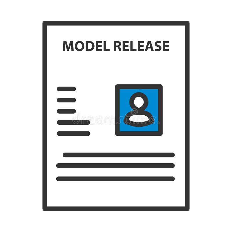 Icon of Model Release Document Stock Vector - Illustration of graphic ...