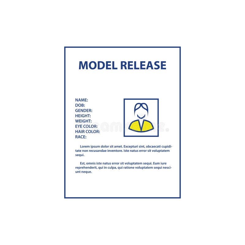 Icon of Model Release Document Stock Vector - Illustration of thin ...
