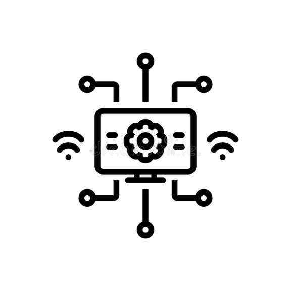 Black Line Icon for Modernization, Modernisation and Technology Stock ...