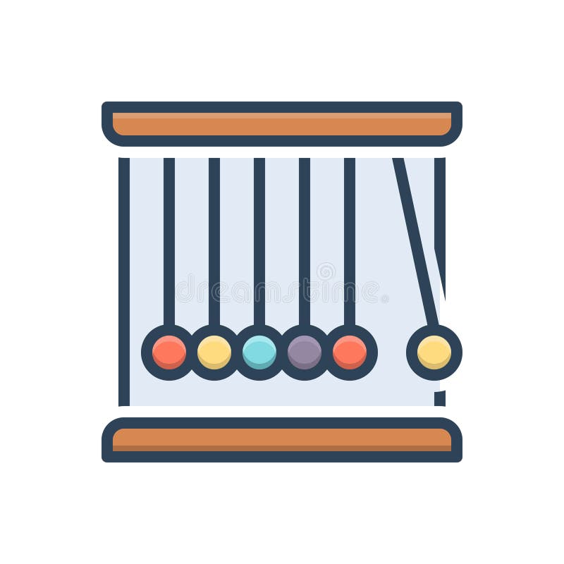 Color Illustration Icon for Momentum, Speed and Pendulum Stock Vector ...