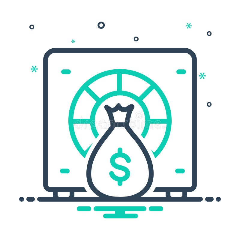 Mix Icon for Money, Capital and Wage Stock Vector - Illustration of ...