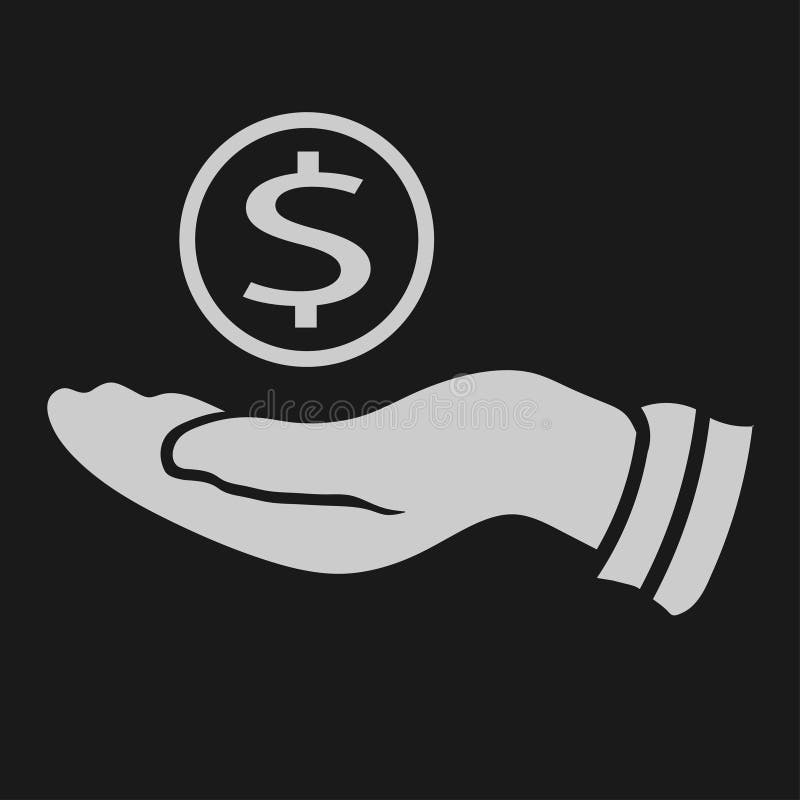 Icon Money in Hand, Icon Take the Money Stock Illustration ...