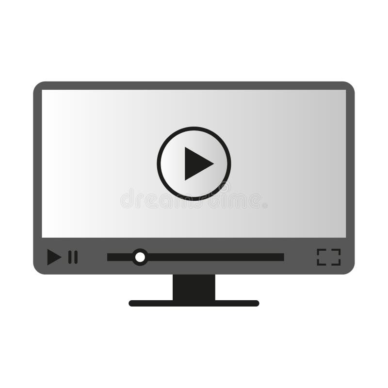Icon Monitor Play Button. Digital Technology. Vector Illustration Stock ... Icon Monitor Play Button. Digital Technology. Vector Illustration Stock ...