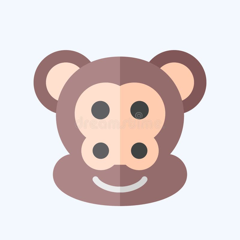 Icon Monkey. Related To Animal Symbol. Flat Style. Simple Design ...