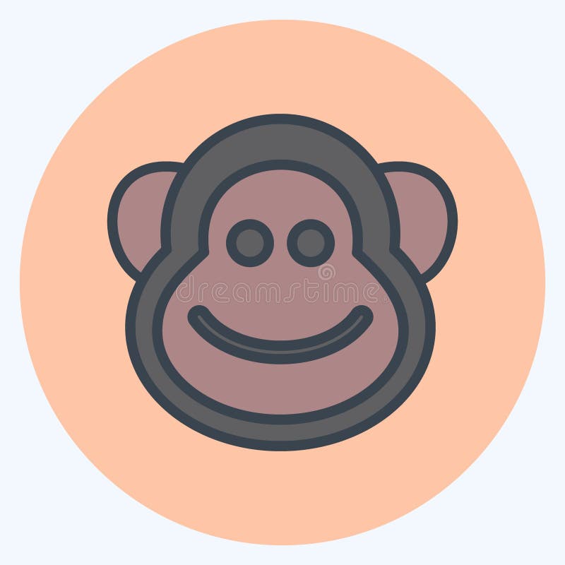Icon monkey reading a book stock vector. Illustration of clpart - 60413470