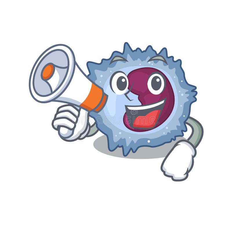 An Icon of Monocyte Cell Having a Megaphone Stock Vector - Illustration ...