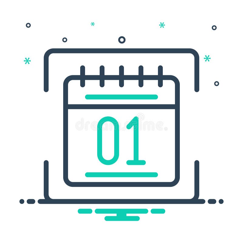 Mix Icon for Month, Period of Time and Calendar Stock Vector ...