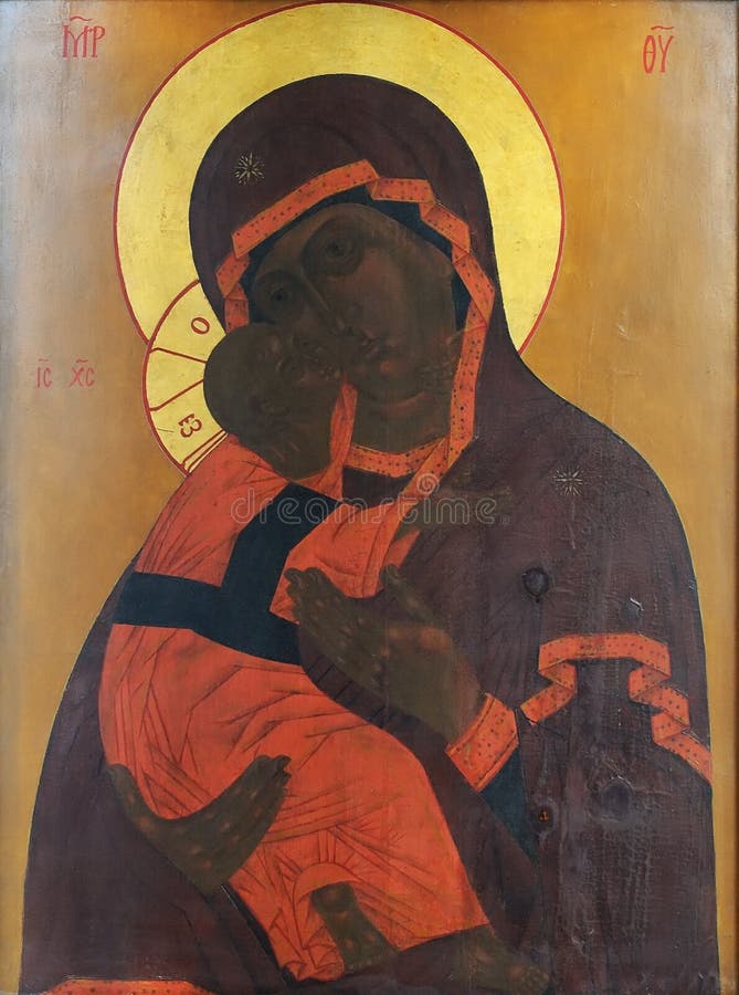 Icon of Mother of God and Child (Jesus Christ) Editorial Photography ...
