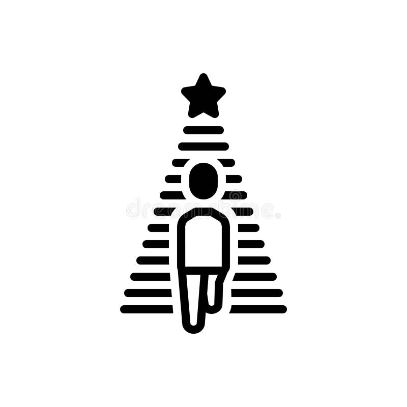 Black Solid Icon for Motivation, Success and Career Stock Vector ...