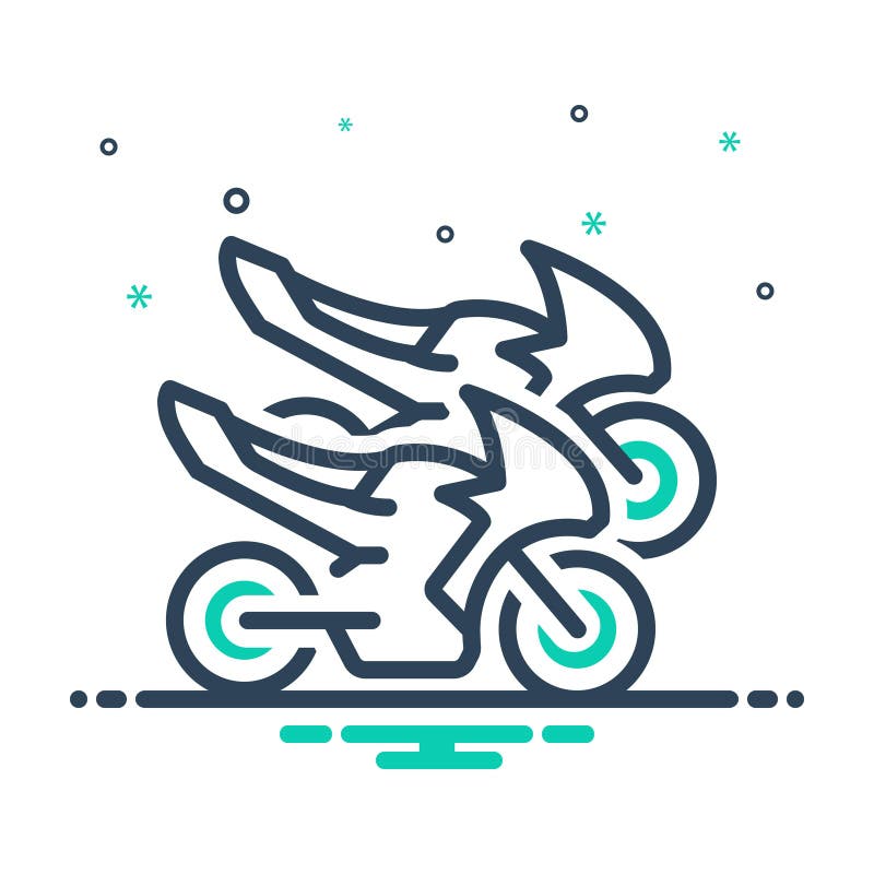 Mix Icon for Motorcycles, Motorbike and Speed Stock Vector ...