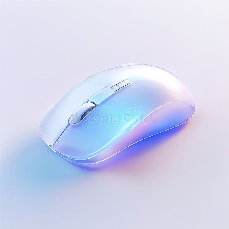 Icon of Mouse, Glossy Glass Style Stock Illustration - Illustration of ...