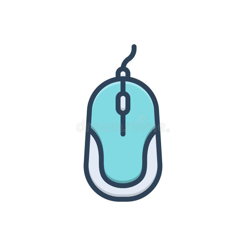 Color Illustration Icon for Mouse, Scroll and Computer Stock ...