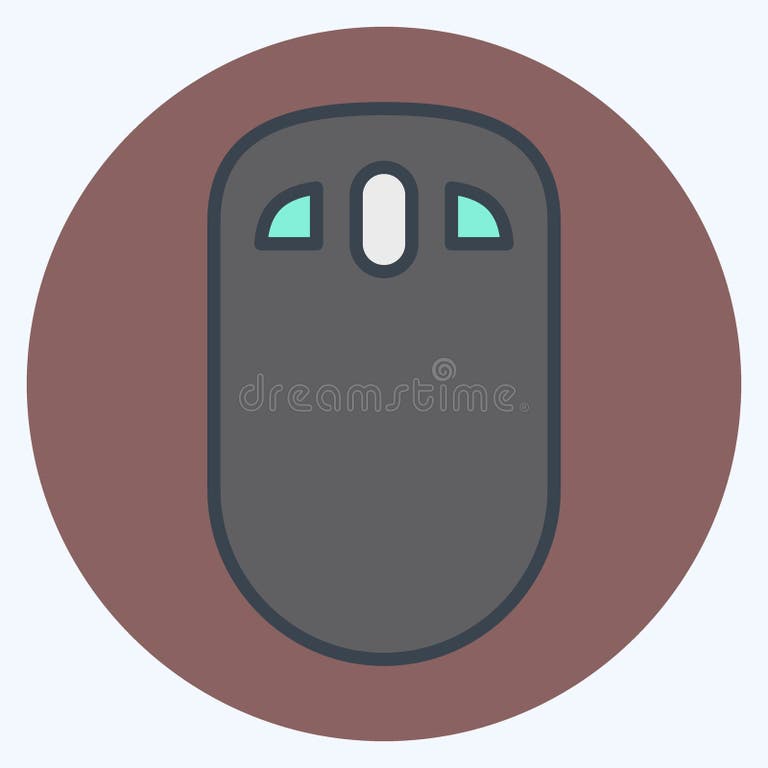 Icon Mouse. Suitable for Computer Components Symbol. Color Mate Style ...