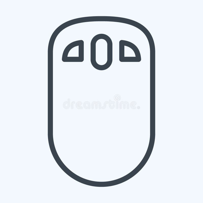 Icon Mouse. Suitable for Computer Components Symbol. Line Style. Simple ...