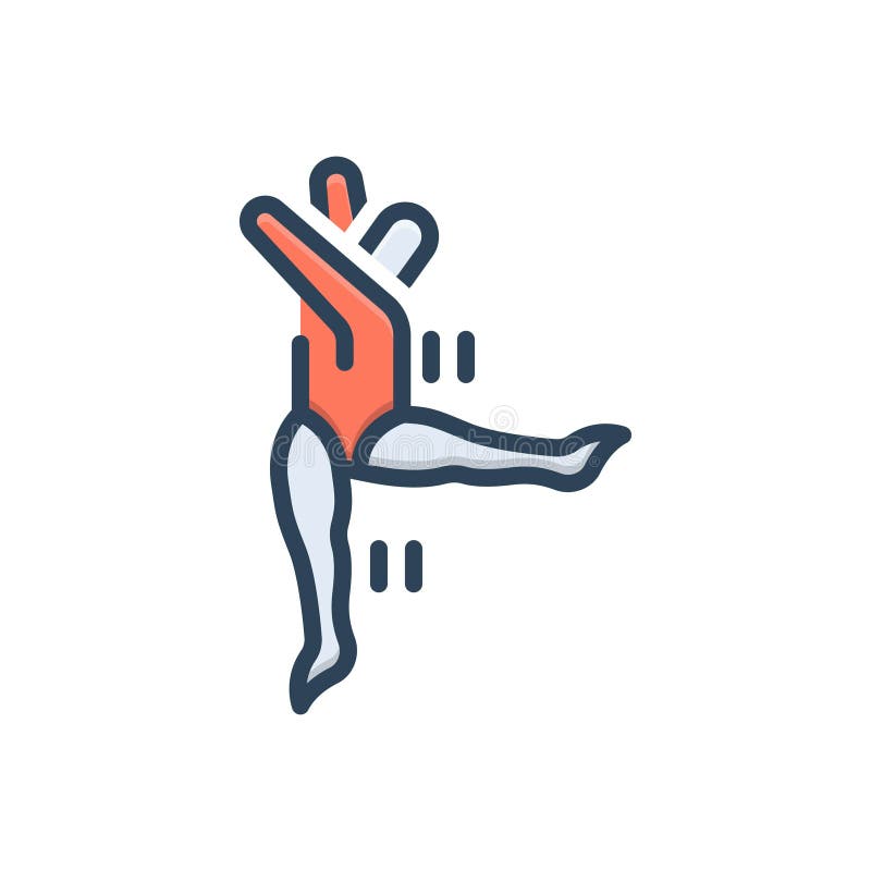 Color Illustration Icon for Movement, Fitness and Physical Stock ...