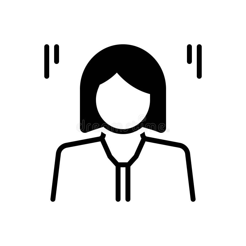 Black Solid Icon for Mrs, Madame and Daughter Stock Vector ...