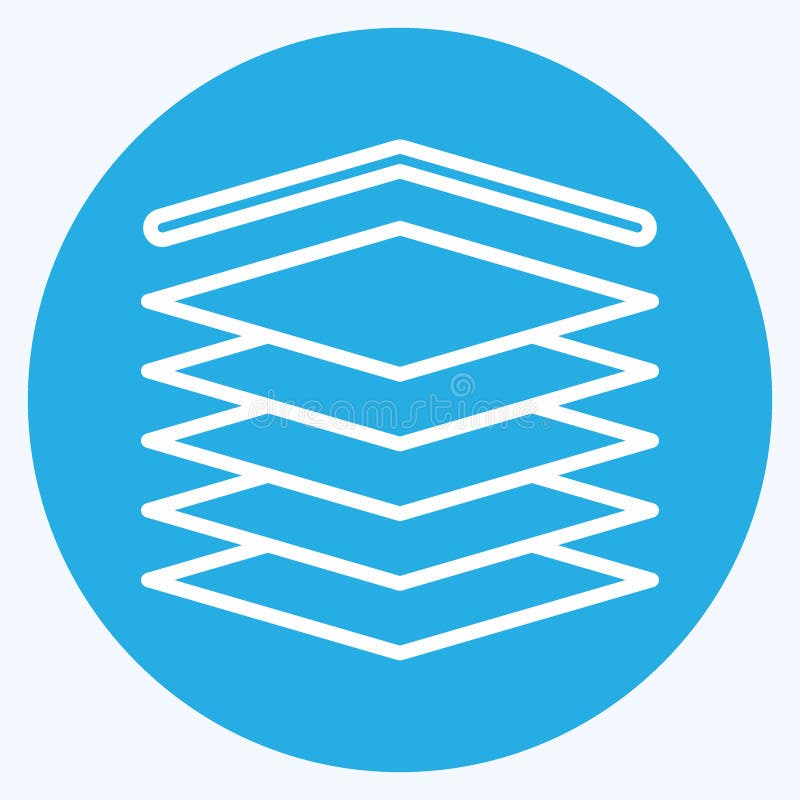 Icon Multilayers. Related To Machine Learning Symbol. Blue Eyes Style ...