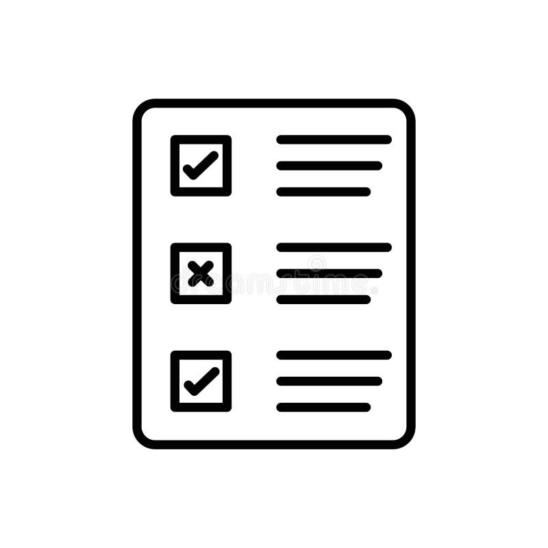 An Icon of a Multiple-choice Question Sheet, Representing Exams, Tests ...