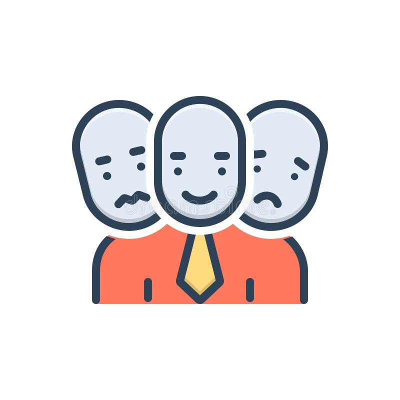 Color Illustration Icon for Multiple Personality, Multiple and Disorder ...