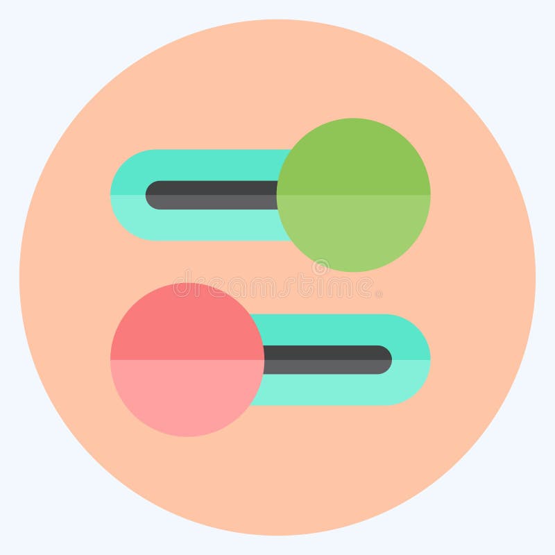 Icon Multiple Switches. Suitable for Web Interface Symbol. Flat Style ...