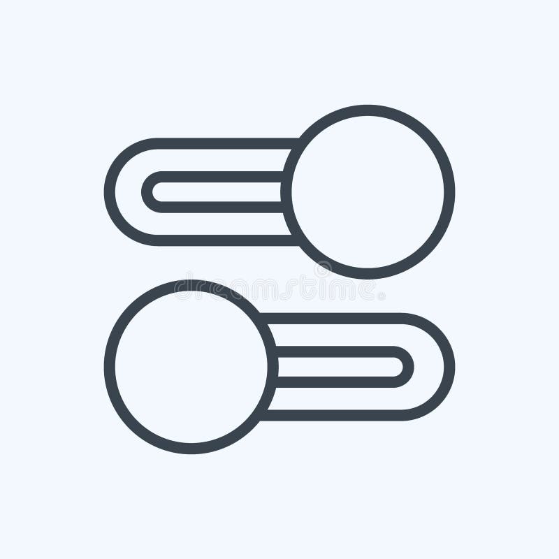 Icon Multiple Switches. Suitable for Web Interface Symbol. Line Style ...