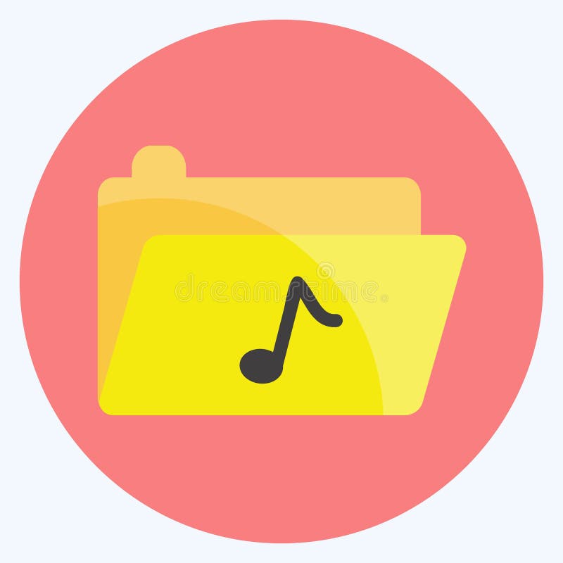 Icon Music Folder. Suitable for Music Symbol. Flat Style. Simple Design ...