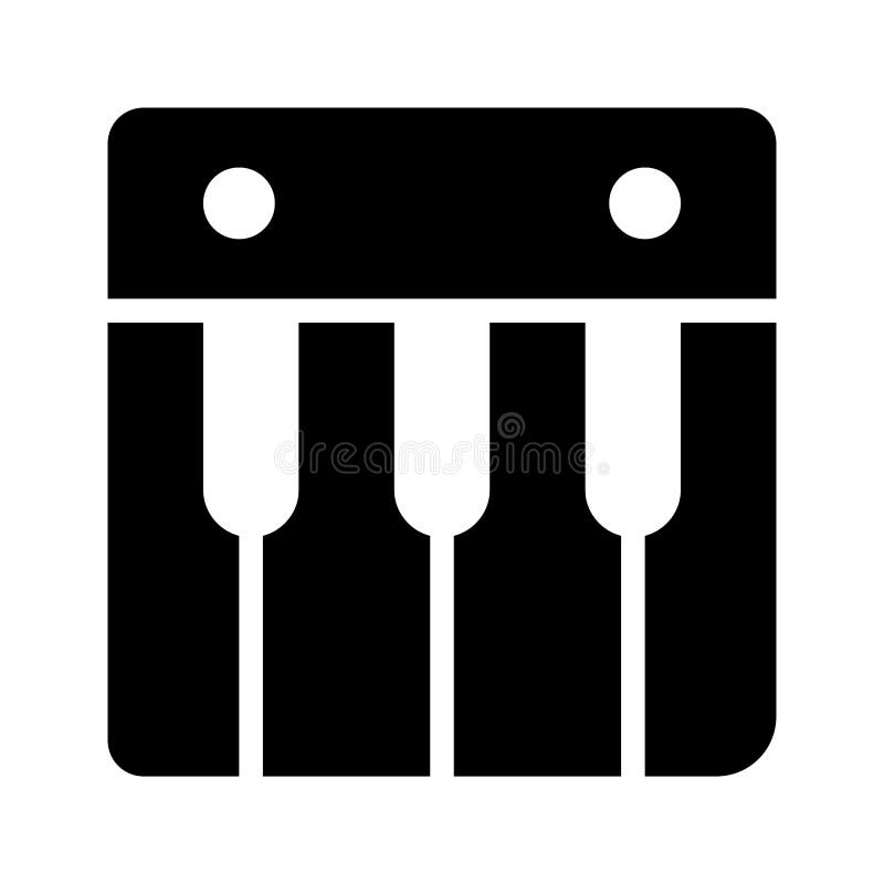 Icon Music Keyboard in Glyph Style. Vector Illustration and Editable ...