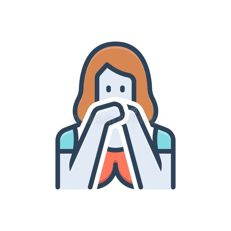 Color Illustration Icon for Mute People, Mute and Girl Stock ...