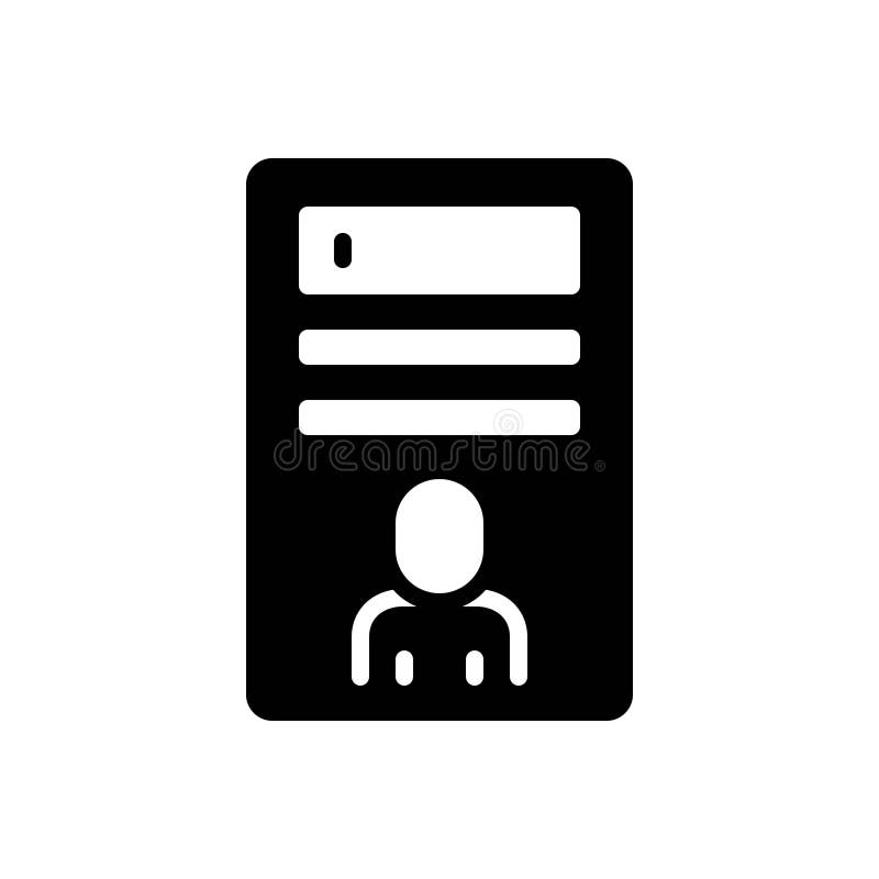 Black Solid Icon for Name, Title and Appellation Stock Vector ...