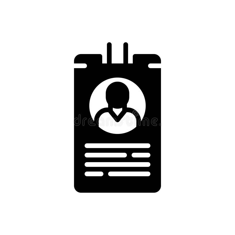 Black Solid Icon for Named, Enrolled and Title Stock Vector ...
