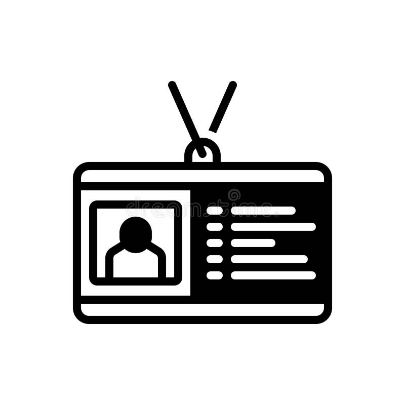 Black Solid Icon for Names, Appellation and Surname Stock Vector ...