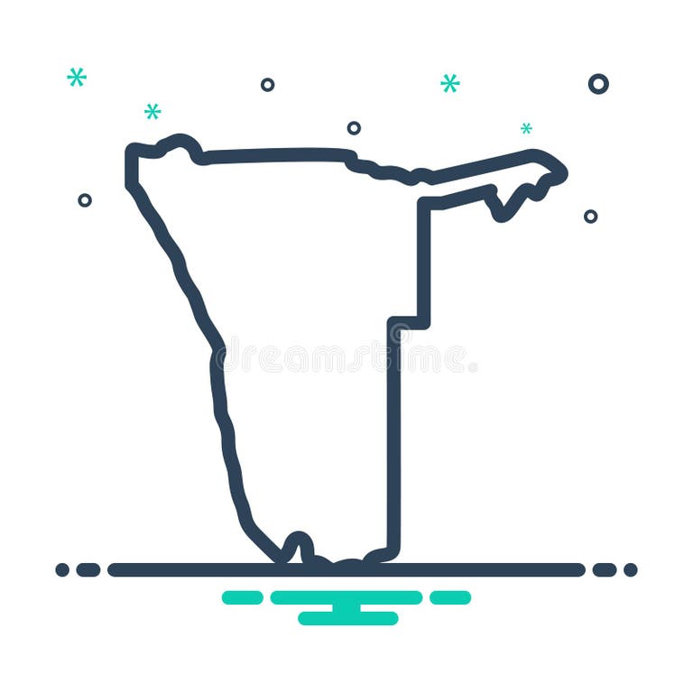 Mix Icon for Namibia, Windhoek and Africa Stock Vector - Illustration ...