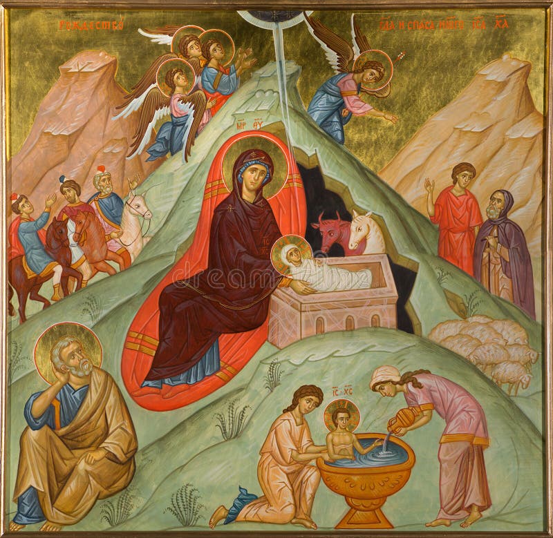 Icon of the Nativity editorial stock image. Image of church - 167077774