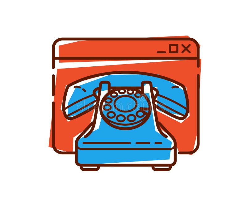 Icon of Natural Products. Disk Phone on the Background of the Interface ...