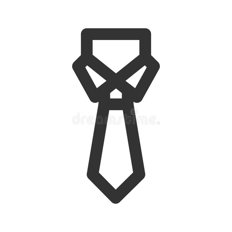 Icon Necktie in Outline Style. Vector Illustration and Editable Stroke ...
